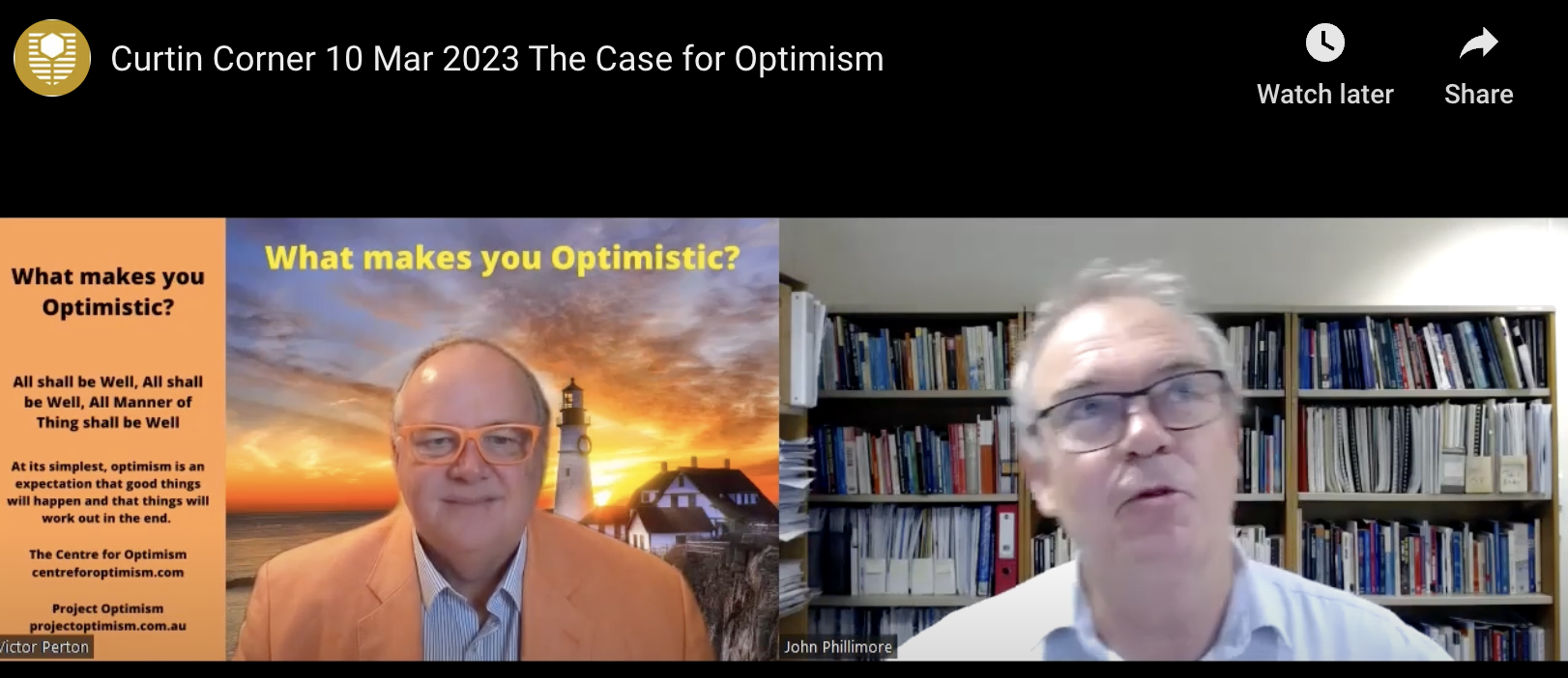 2023 Curtin Corner: Victor Perton and The Case for Optimism